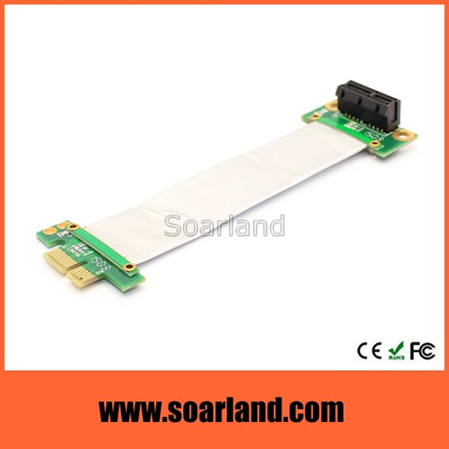 SLPS073 PCIe x1 Riser with Silver Cable